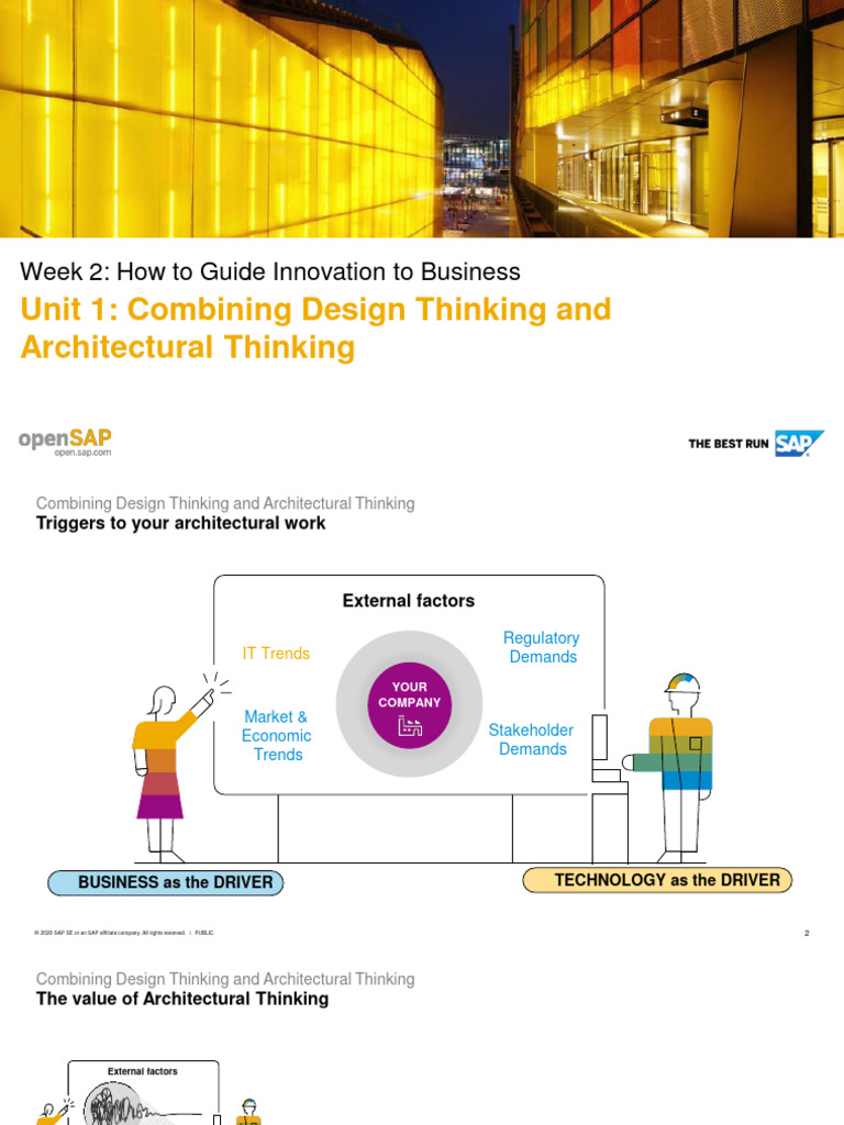 OpenSAP Ea2 Week 2 All Slides | PDF | Enterprise Architecture | Use Case