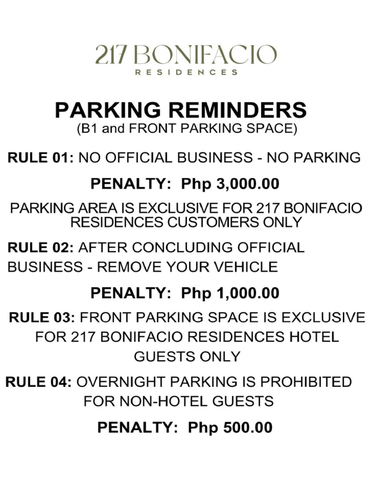Parking Reminders | PDF
