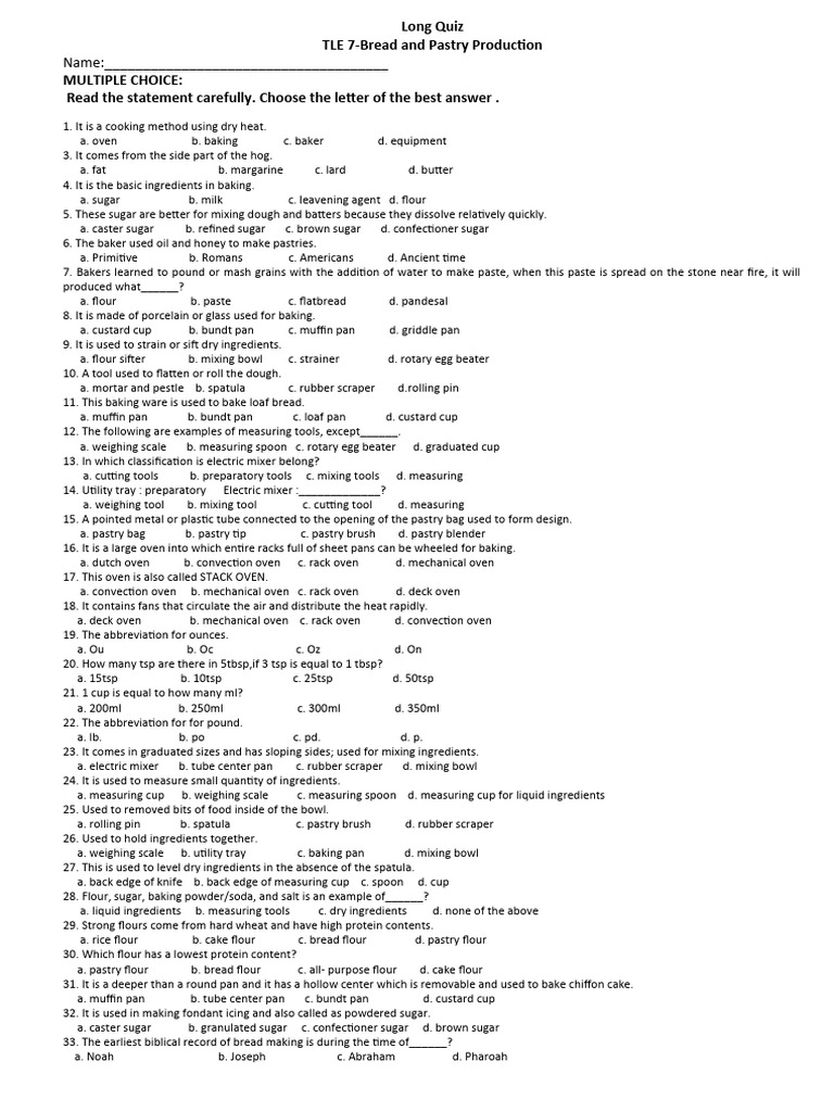 Long Test | PDF