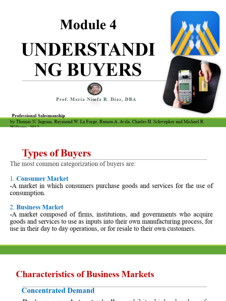 Ps Module 4 Understanding Buyers Week 7-8 | PDF | Procurement | Sales