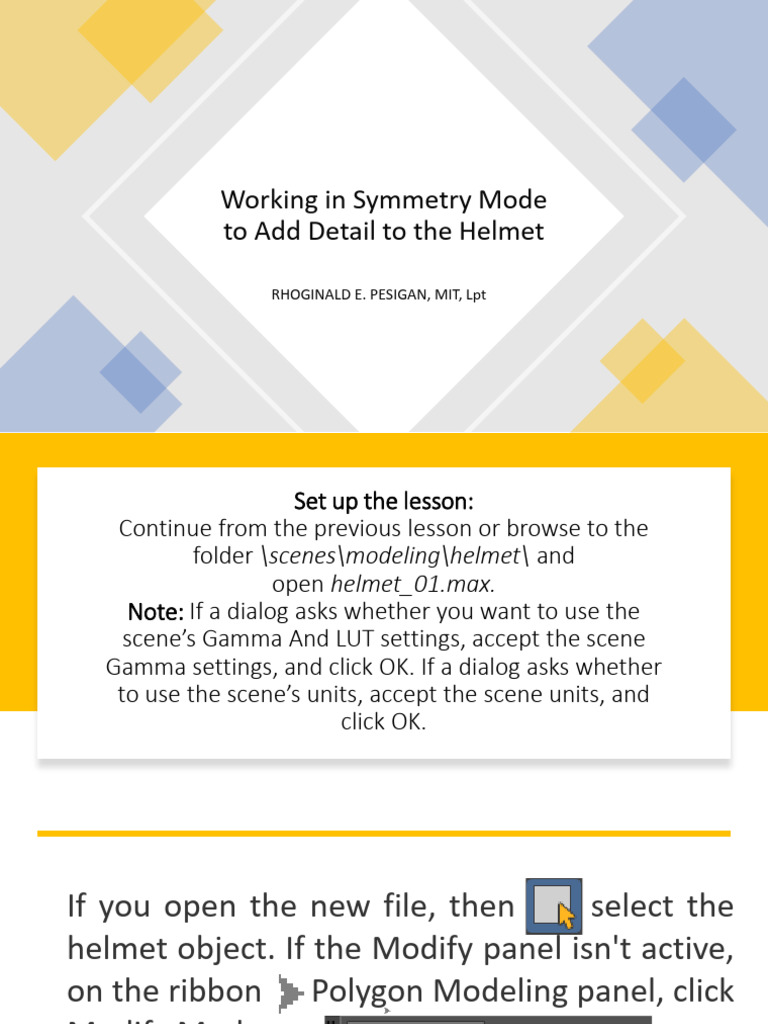 Workin Symmetry | PDF | Autodesk 3ds Max | Computing