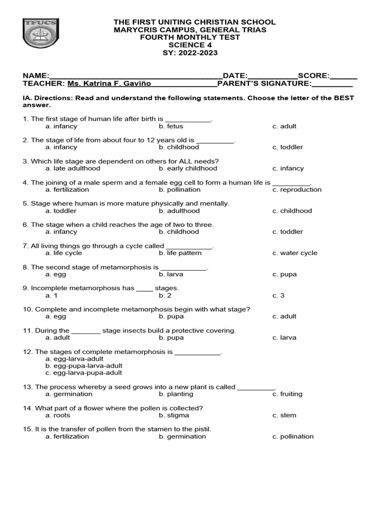 4th Monthly Assessment - KATH | PDF | Paul The Apostle | Abraham