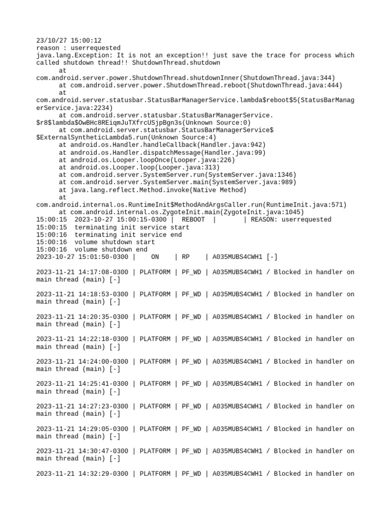 Power Off Reset Reason Backup | PDF | Java (Programming Language) | Computer Hardware