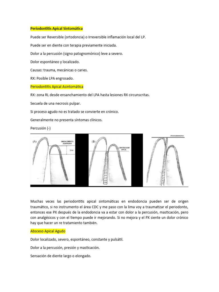 Periodontitis Apical: Sintomática y Asintomática | PDF | Epidemiología ...