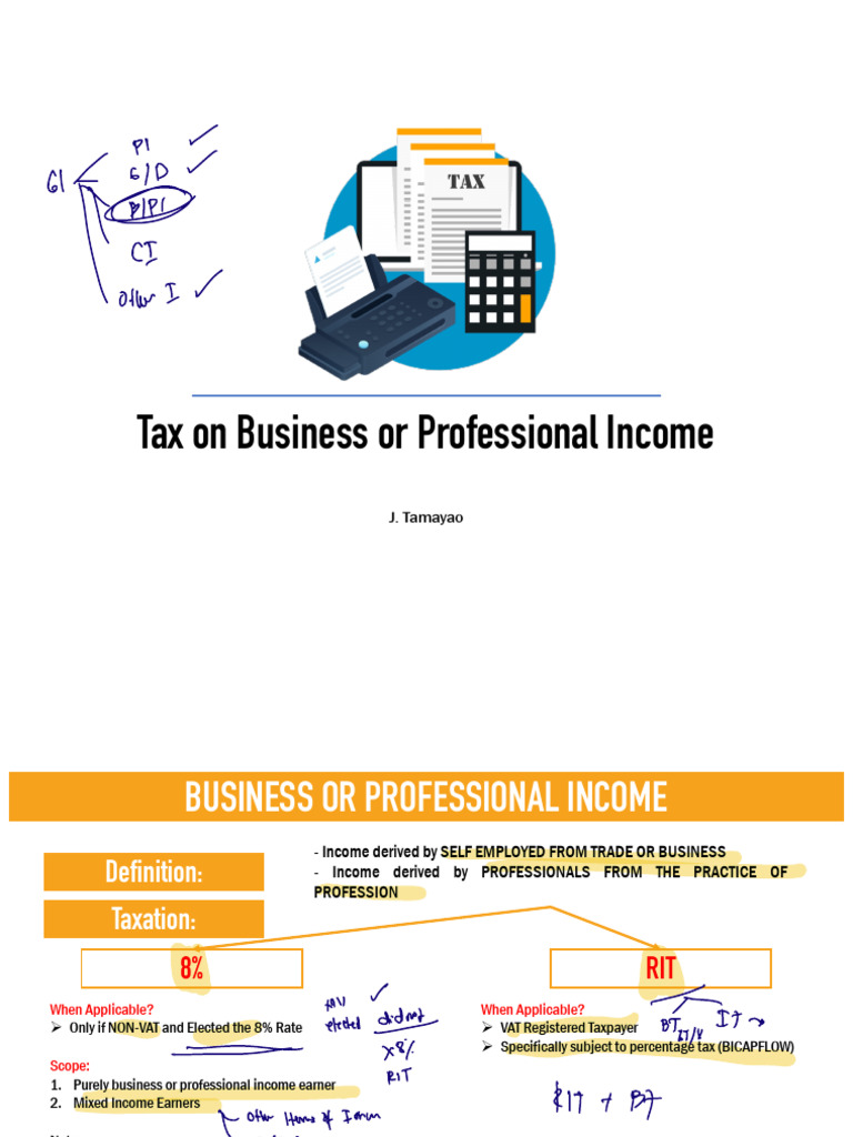 13 - Business or Professional Income LECTURE TRANSCRIPT | PDF | Taxes ...