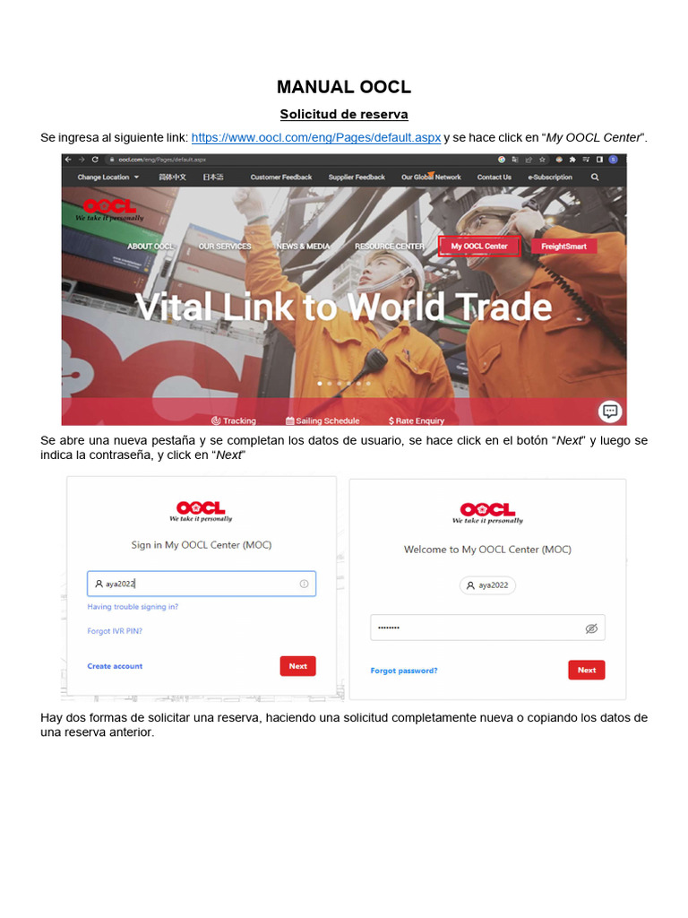 Manual Oocl | PDF | Negocios | Finanzas y dinero