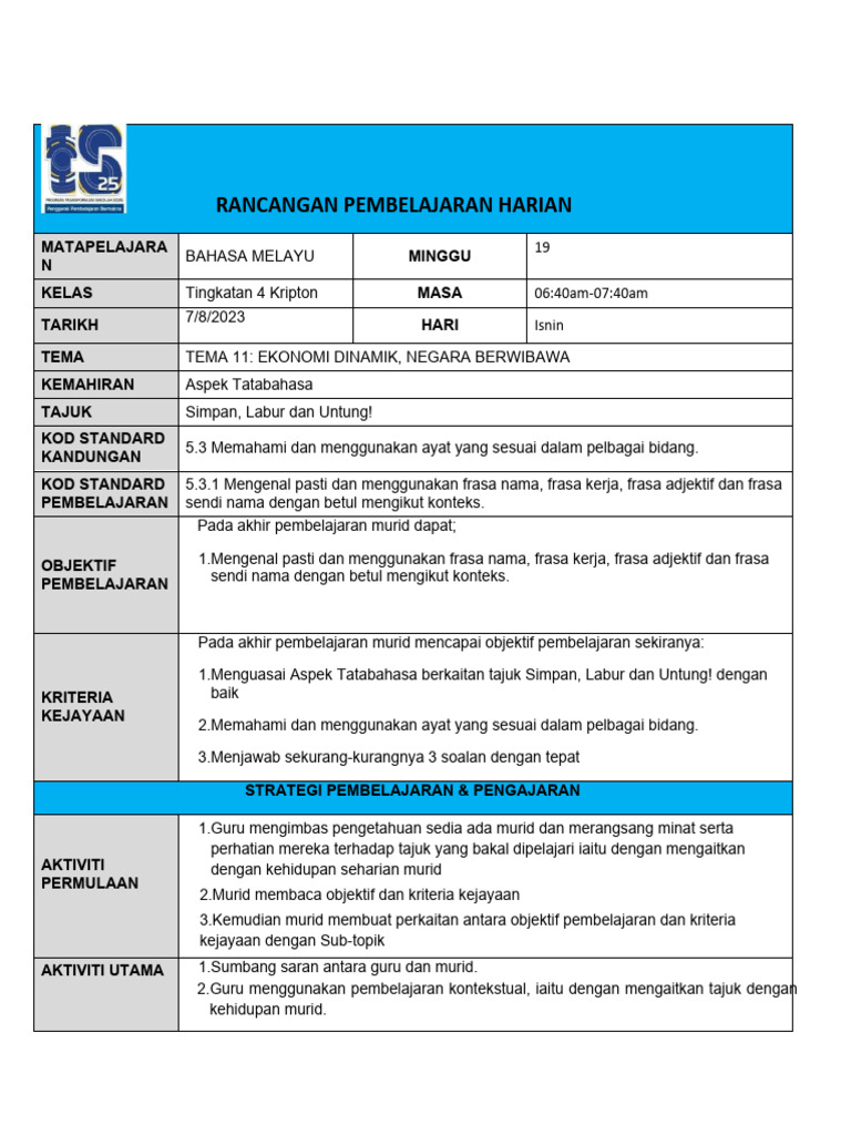 RPH t4 Week 19 | PDF