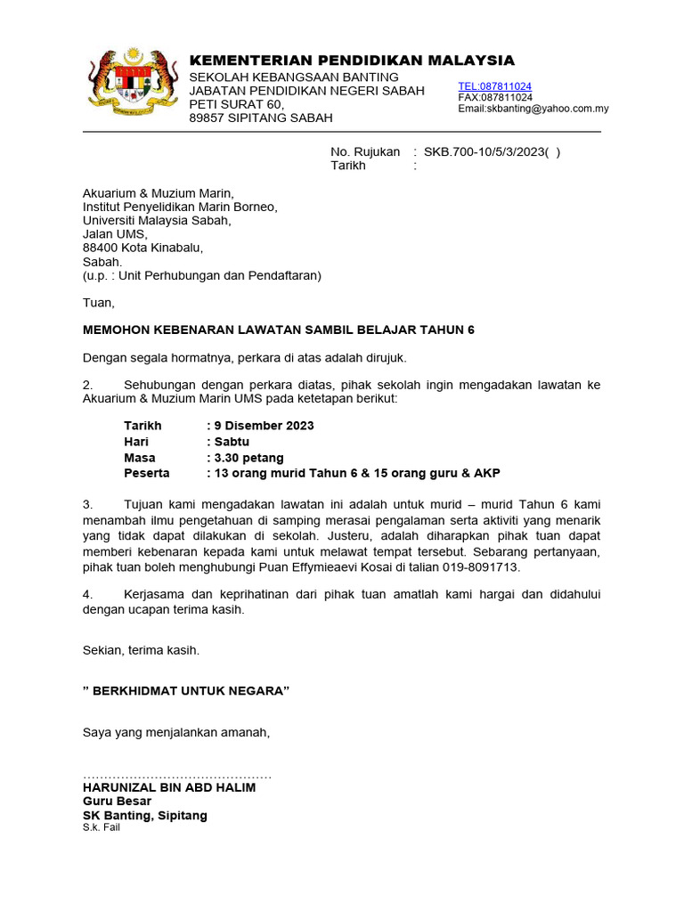 Surat Akuarium Ums | PDF