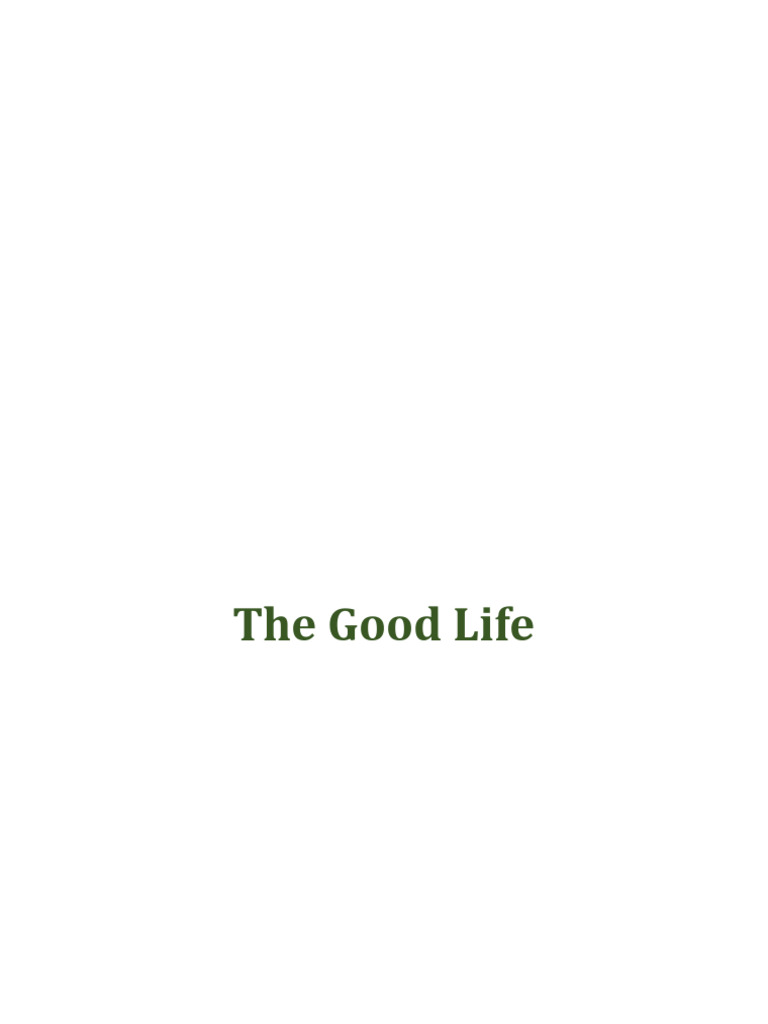 Module 5. The Good Life | PDF