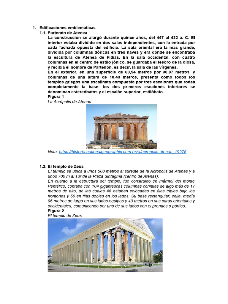 Edificaciones de La Arquitectura Griega | PDF | Antigua Grecia | Diseño arquitectonico