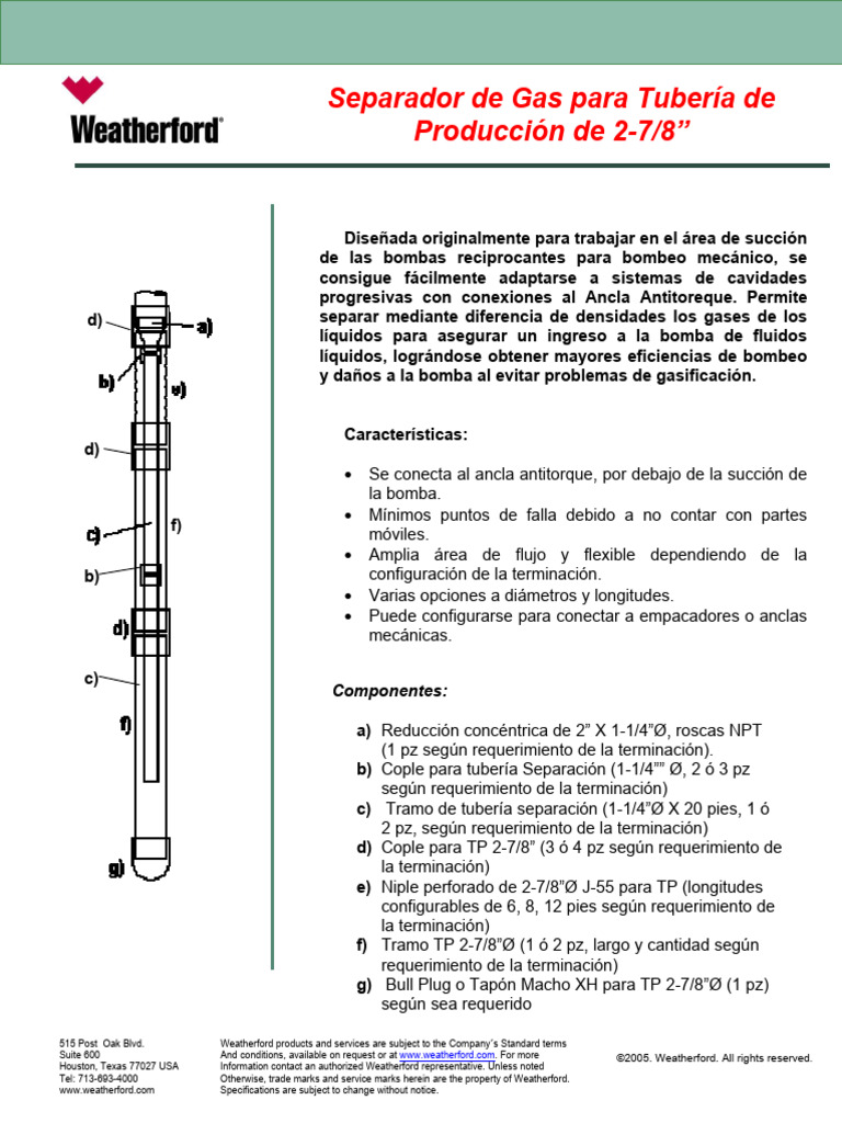 Separador de Gas Poor Boy 2.875in | PDF