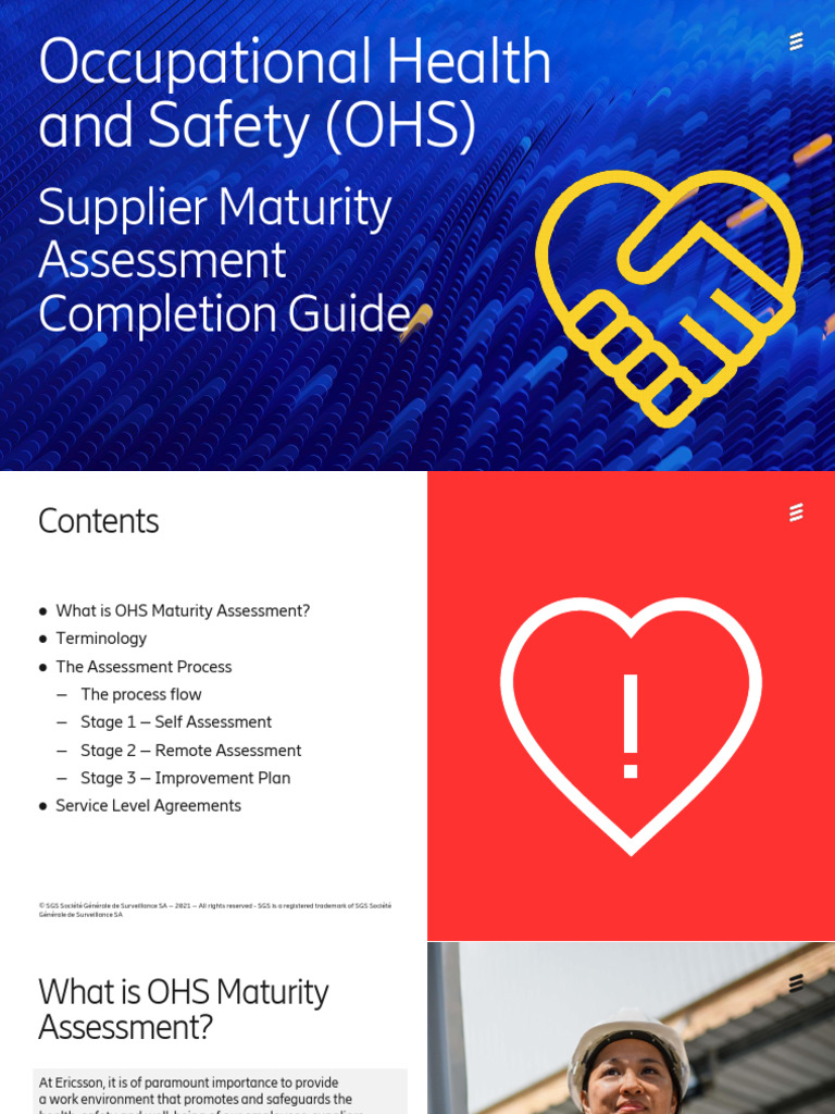 OHS Supplier Maturity Assessment Guide | PDF | Occupational Safety And ...