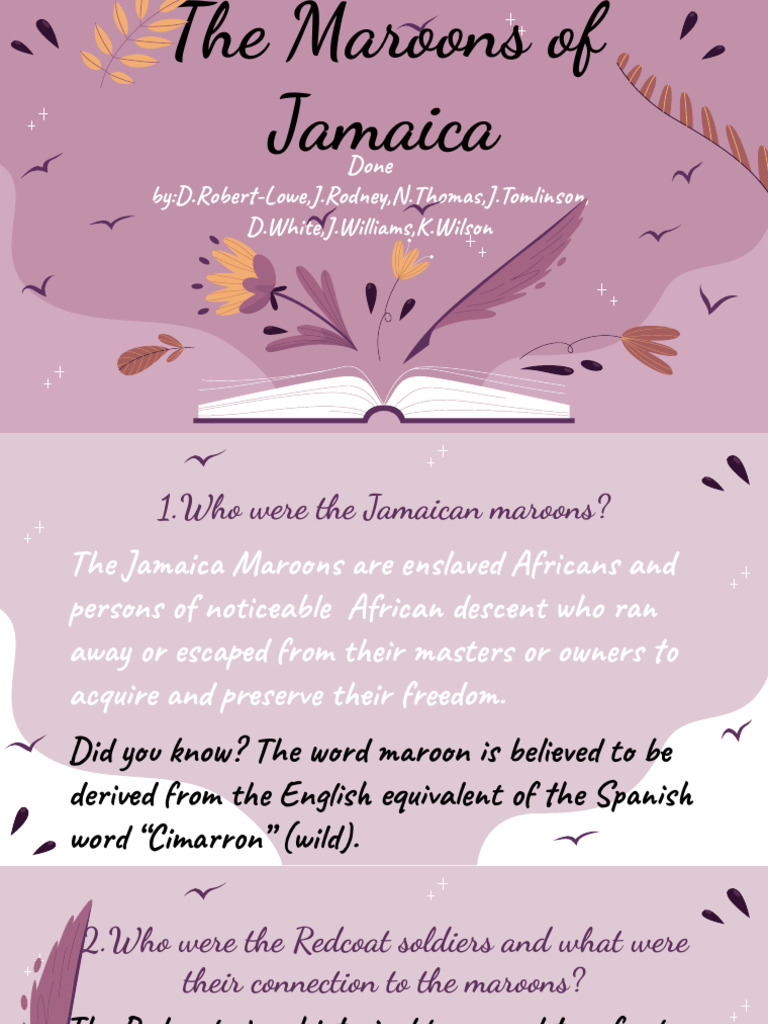 History and Settlements of Jamaican Maroons | PDF | African Diaspora ...