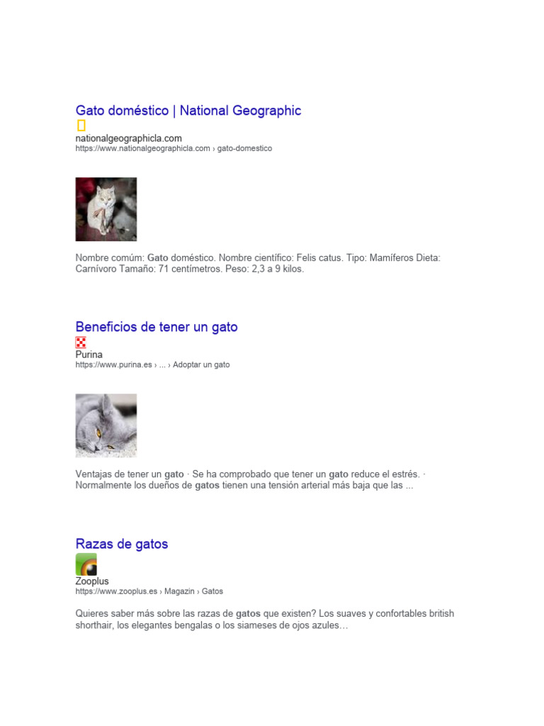 Gato Doméstico - National Geographic | PDF