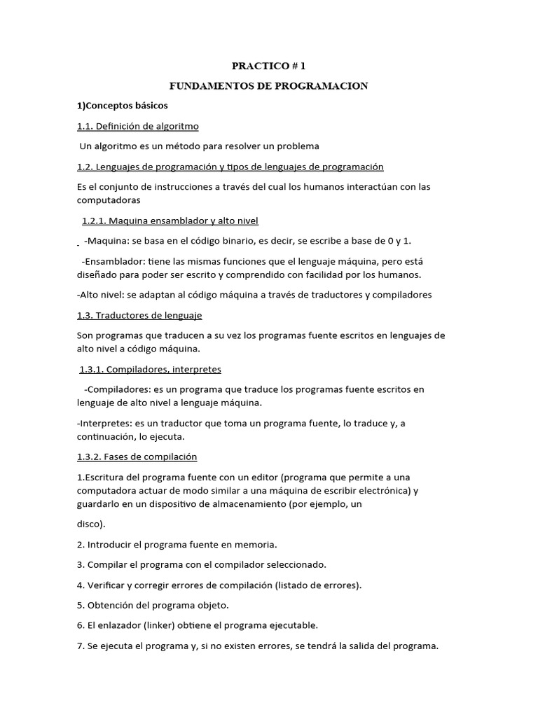 Fundamentos de Programacion | PDF | Programación | Programa de computadora