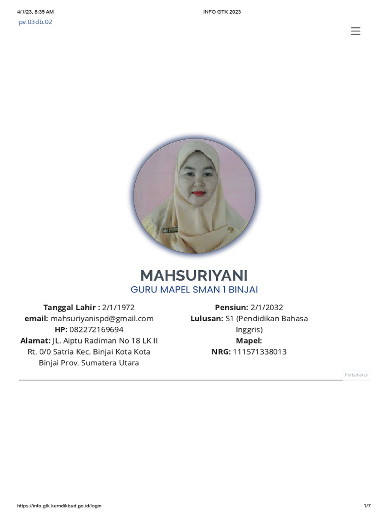 MH Info GTK 2023 | PDF