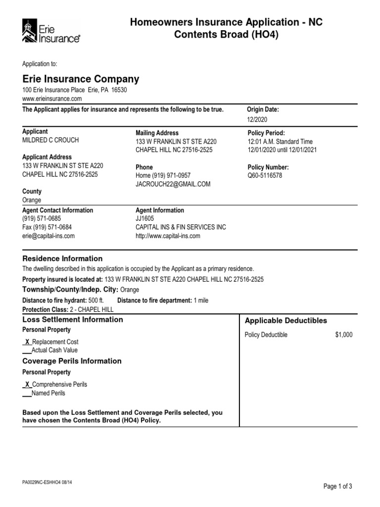 EST Application | PDF | Insurance | Home Insurance