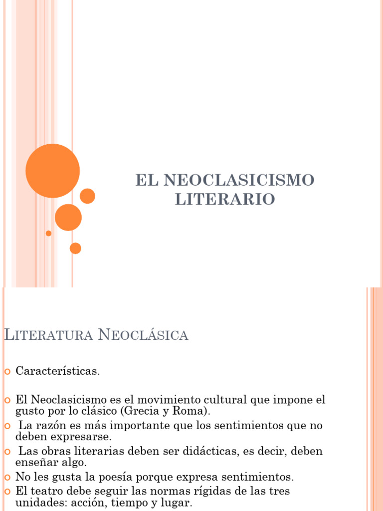 Presentación Neoclasicismo Literario | PDF | Molière