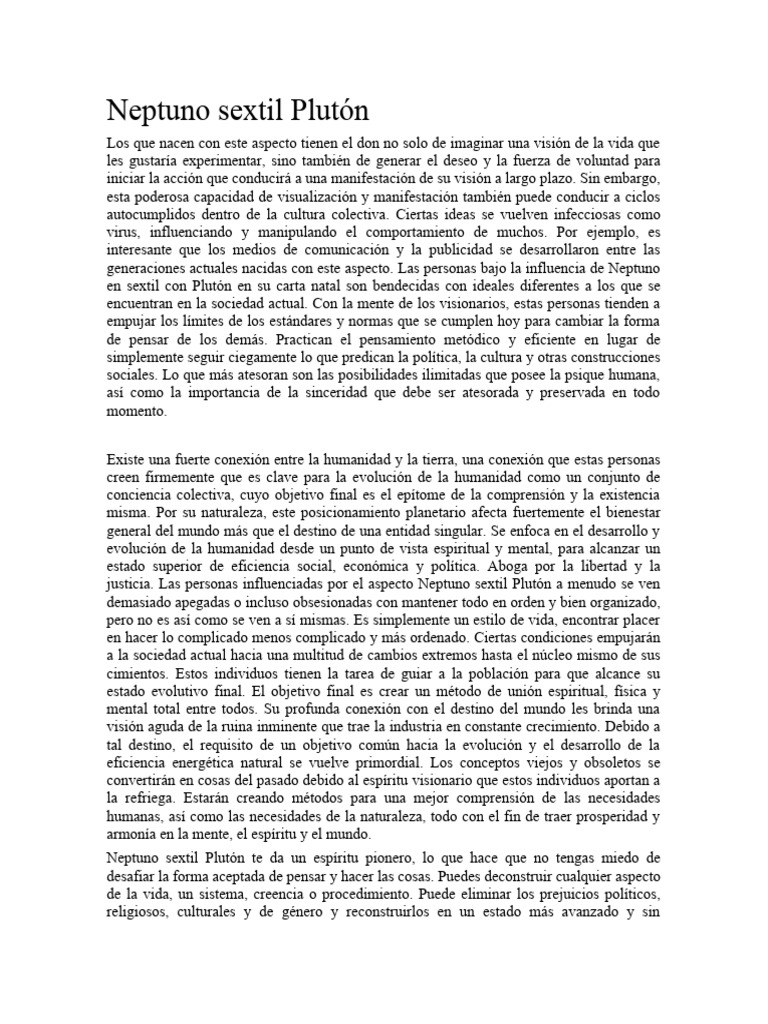Neptuno Sextil Pluton - Nazaudy | PDF