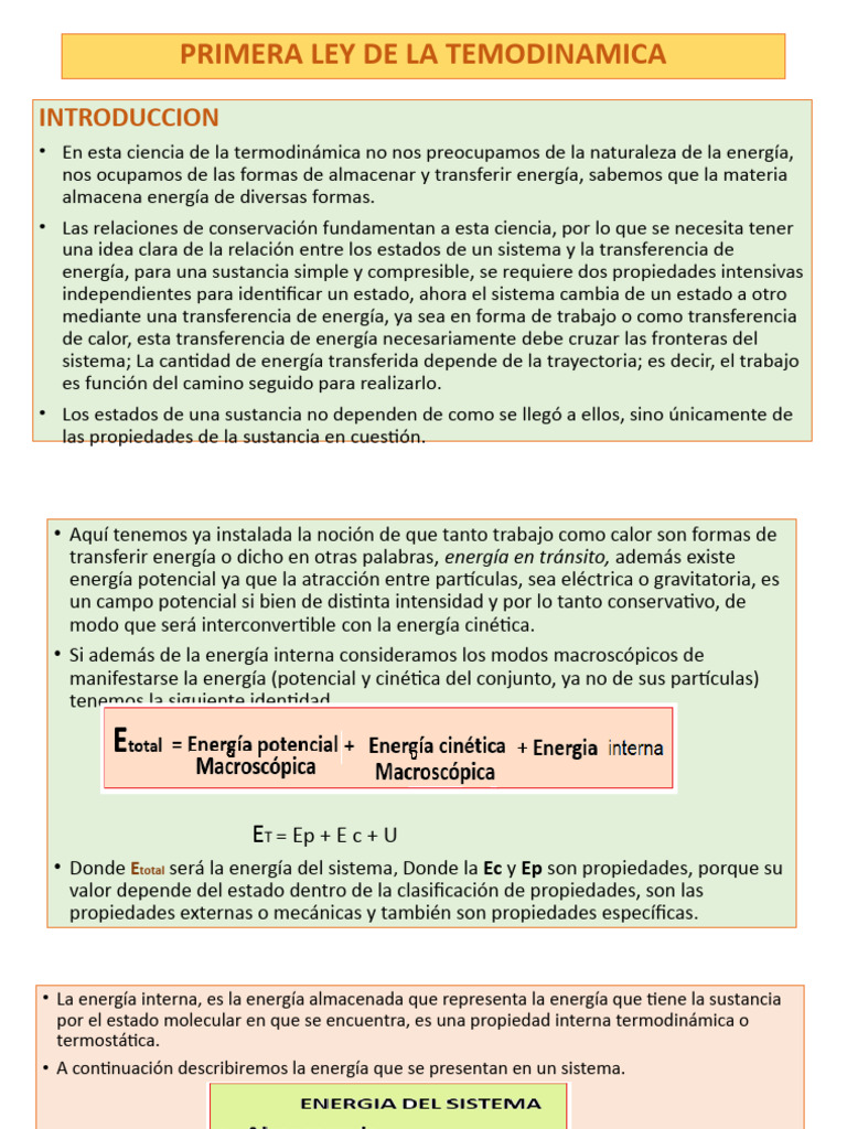 Primera Ley de La Termodinamica | PDF