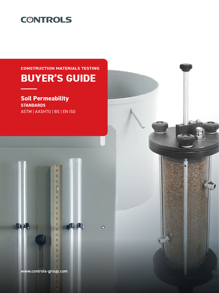 CONTROLS A4 Soil Permeability Buyers Guide V3 | PDF | Civil Engineering | Materials