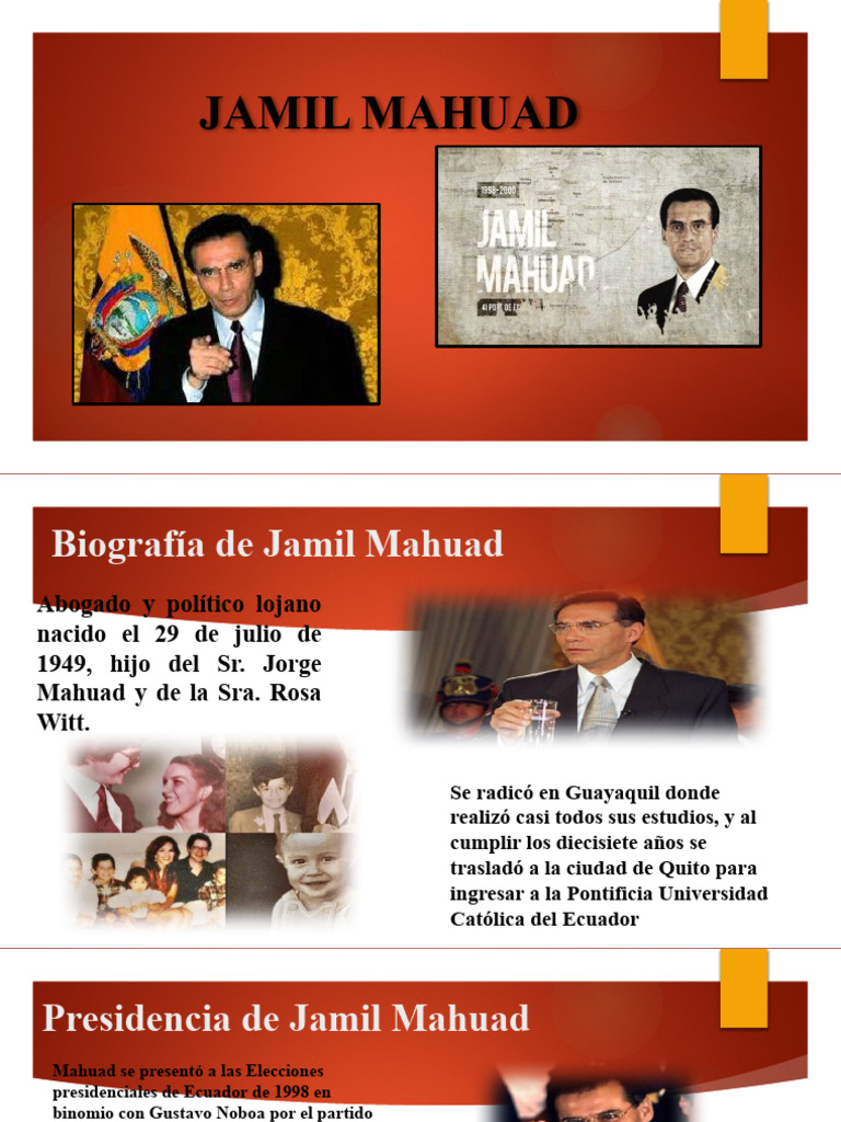 Diapositivas Exposicion Jamil Mahuad | PDF