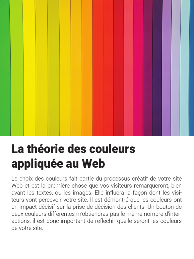 Couleurs Web et Impact Émotionnel | PDF | Modèle de couleur en RVB ...