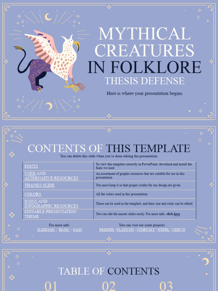 Mythical Creatures in Folklore Thesis Defense | PDF | Planets | Mercury ...