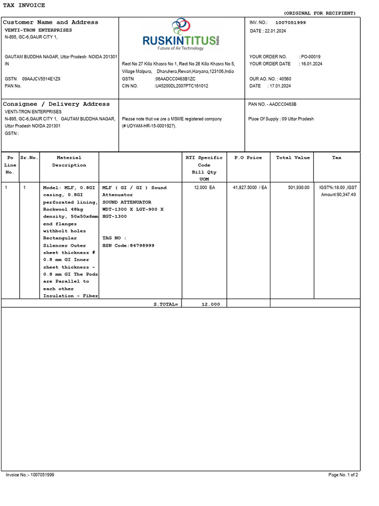 1007051999 | PDF | Invoice | Economies