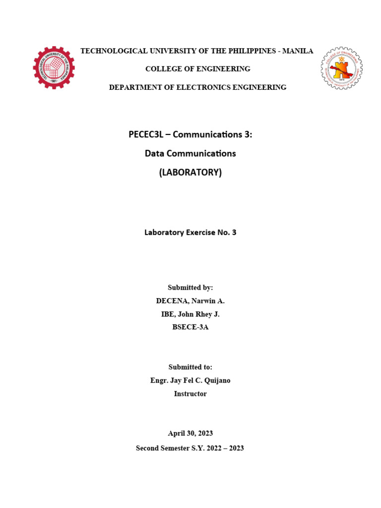 Laboratory Exercise No 3 Rev01 Pdf Network Switch Command Line Interface