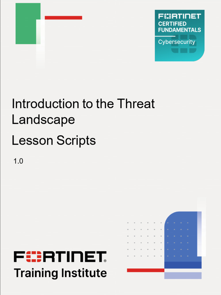 Introduction To The Threat Landscape 2.0 Lesson Scripts | PDF | Security | Computer Security