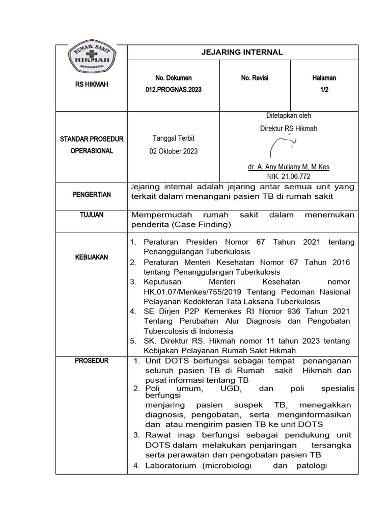 Spo Jejaring Internal | PDF