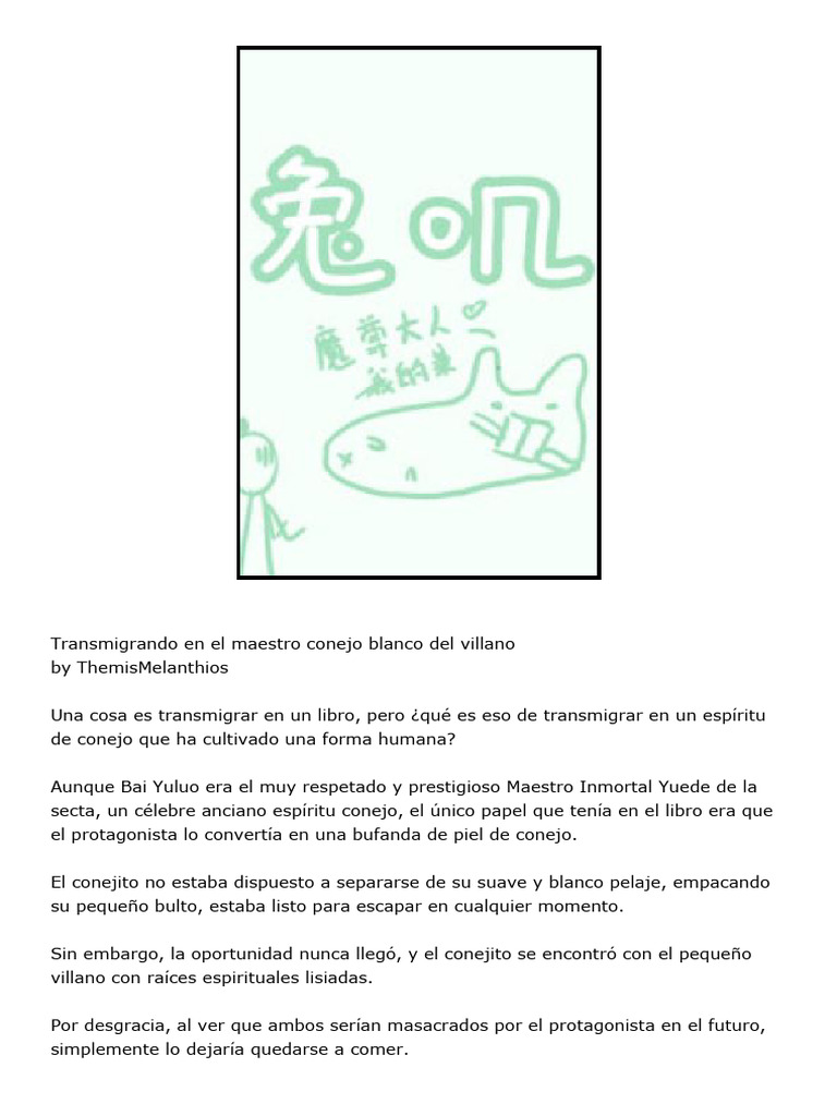 Transmigración del Maestro Conejo Villano | PDF | Demonios | Pelo