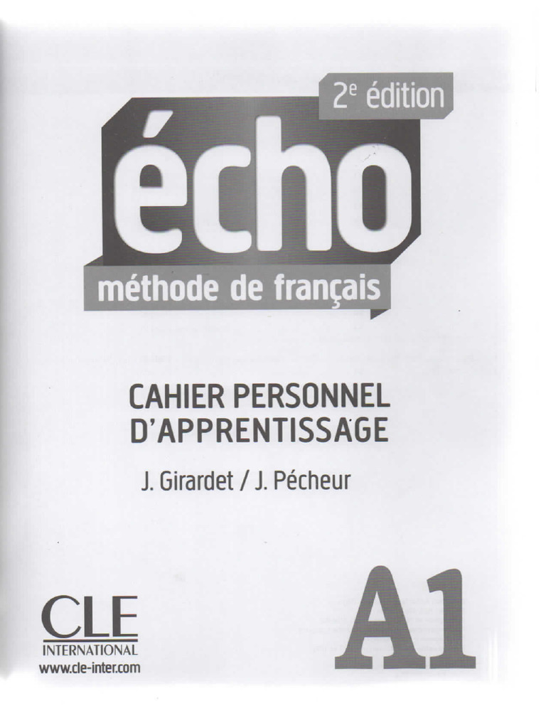 Echo A1 Libro Ejercicios Completo | PDF