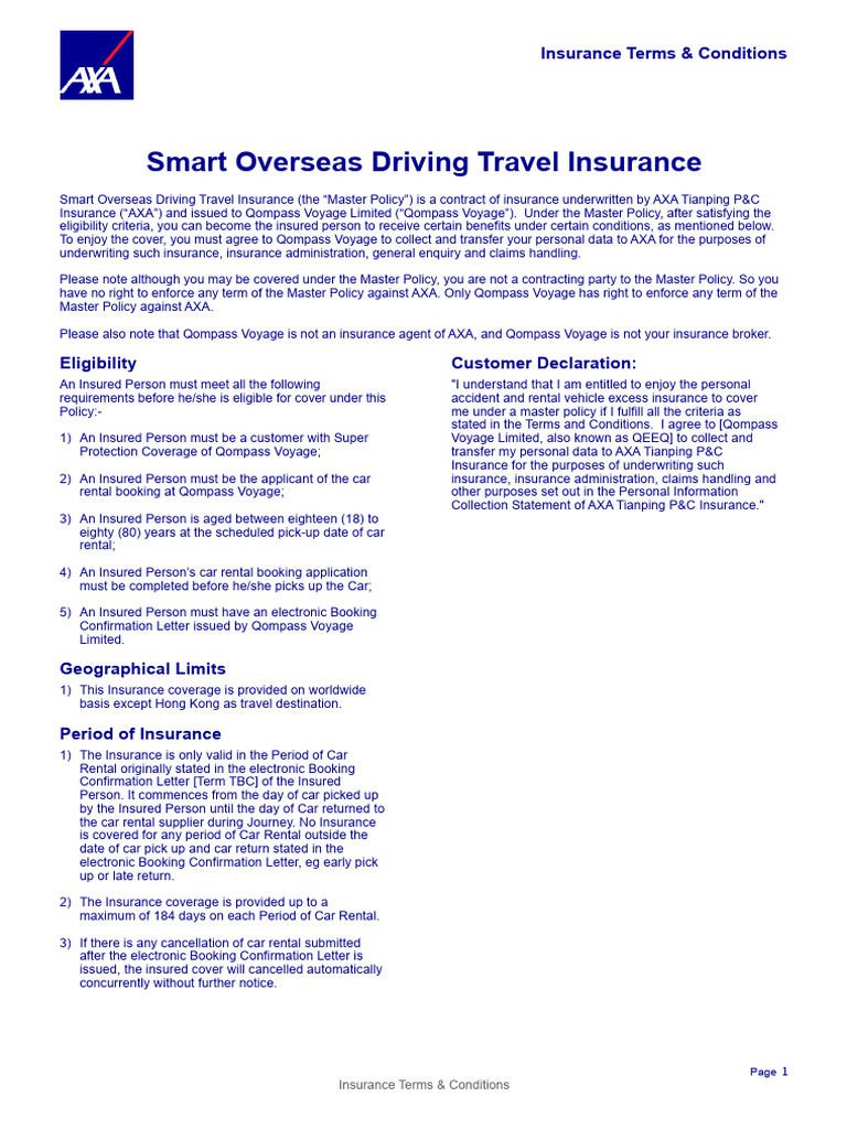 Axa Policy | PDF | Insurance | Underwriting