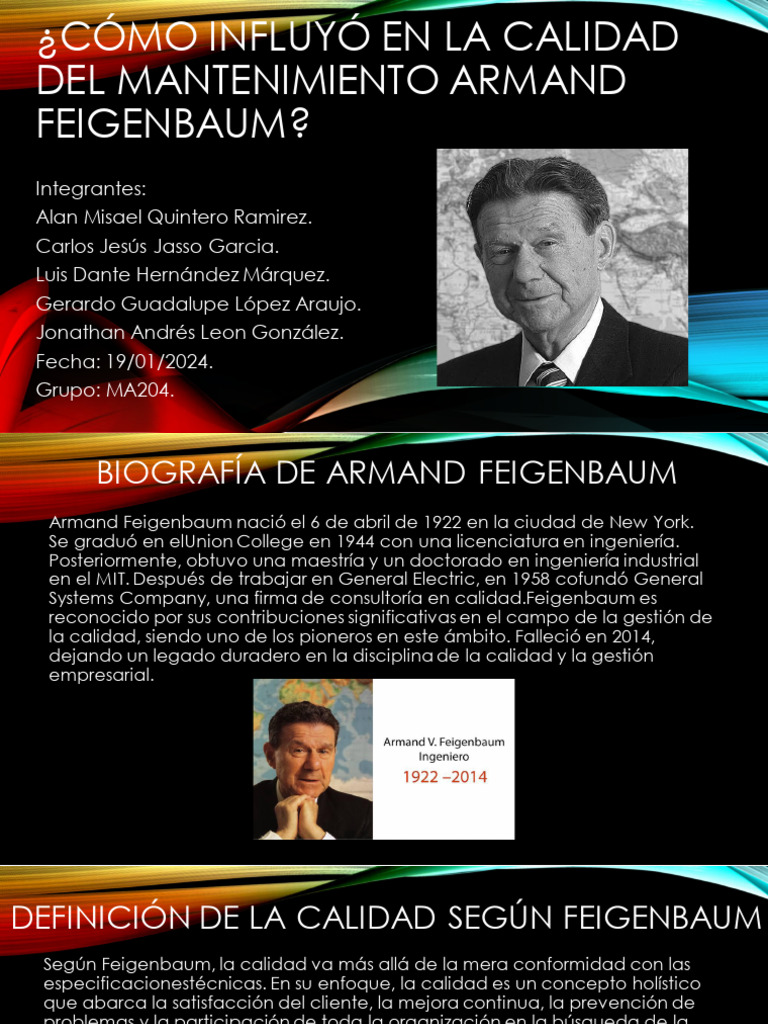 Armand Feigenbaum | PDF | Gestión de la calidad | Procesos de negocio