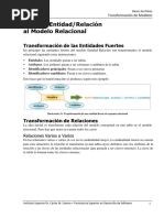 Transformación de diagramas E-R al Modelo Relacional | PDF | Base de datos relacional | Gestión ...