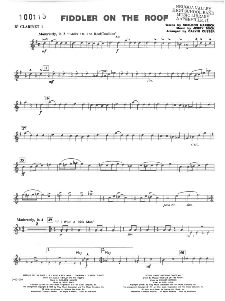 3.1 Fiddler BB Clarinet 1 | PDF