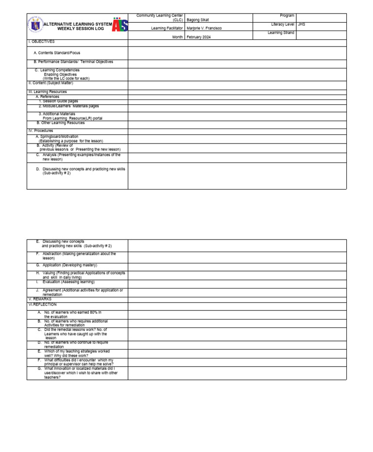 DLL Format | Download Free PDF | Learning | Teachers