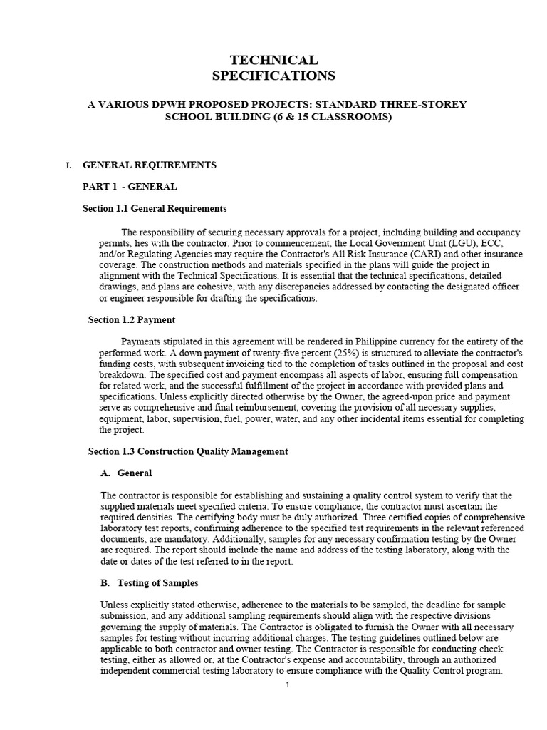 Technical Specifications | PDF