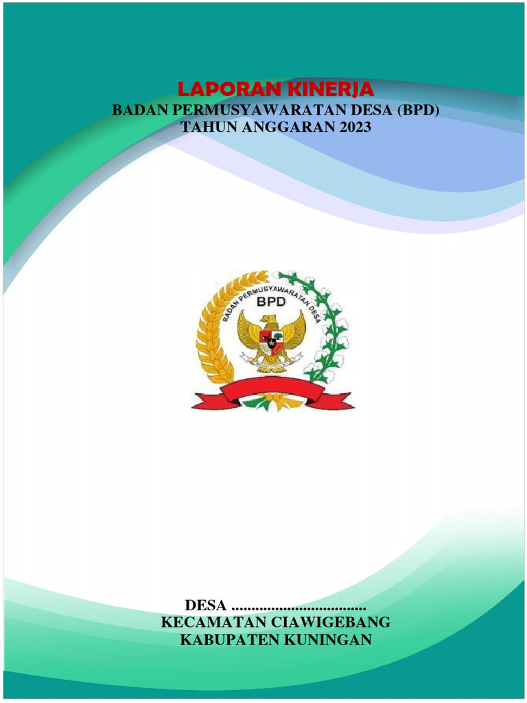 Format Laporan Kinerja BPD | PDF