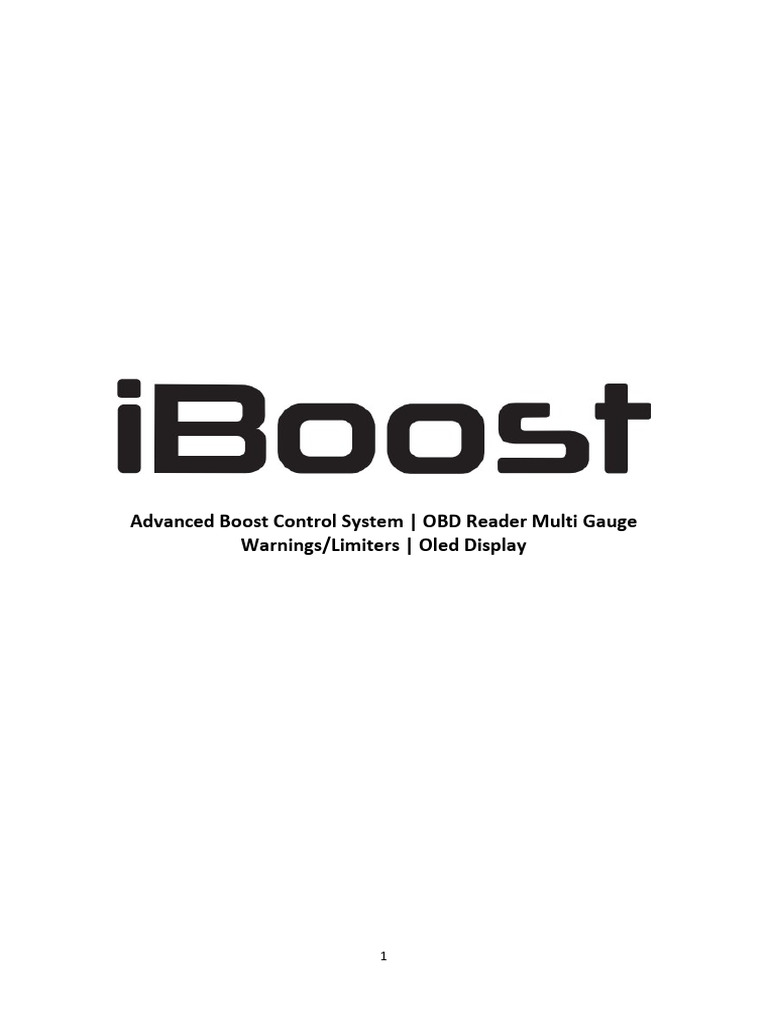 Iboost Manual v0.6 | PDF | Turbocharger | Electrical Connector