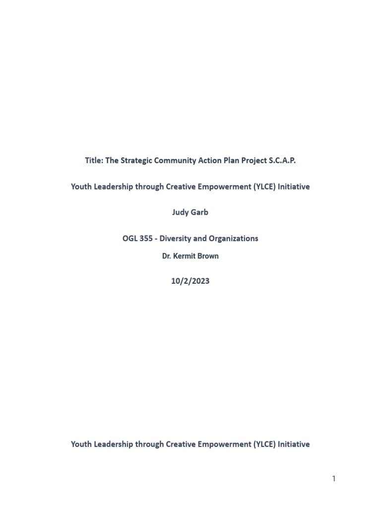 Final Project Strategic Community Action Plan Project S | Download Free ... Final Project Strategic Community Action Plan Project S | Download Free ...