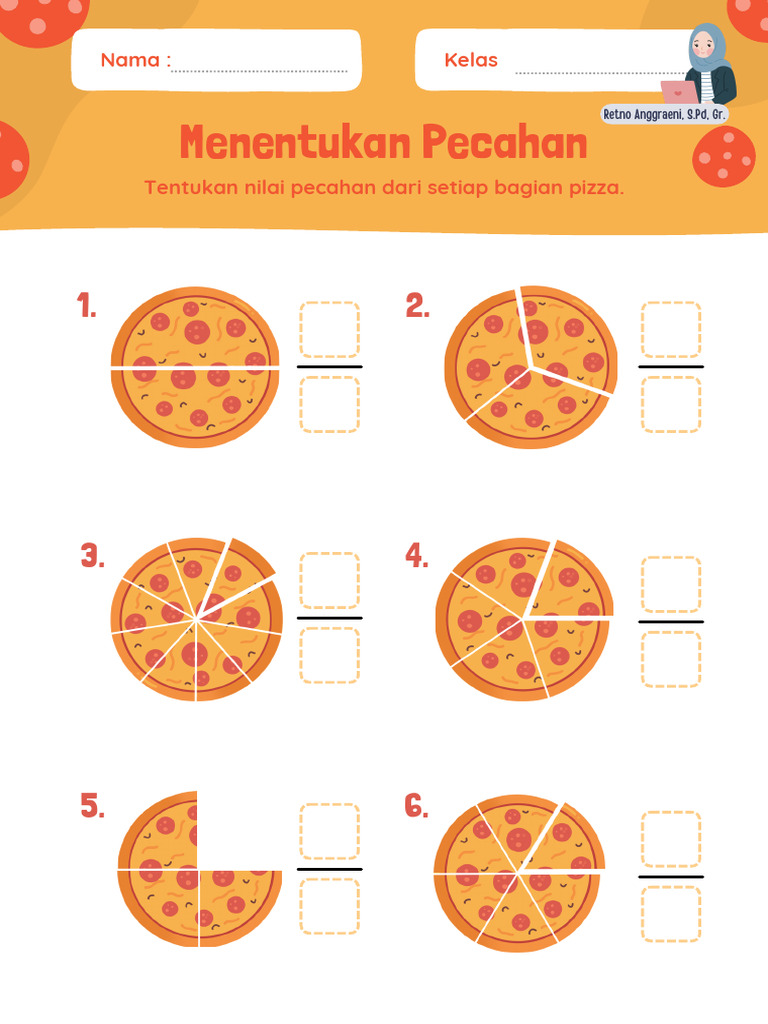 Lembar Kerja Matematika Pecahan | PDF