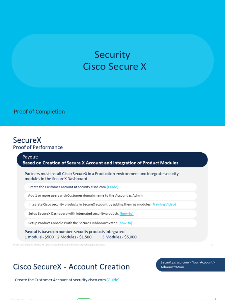 Cisco SecureX Guide for Partners | PDF | Telecommunications | Computer Networking