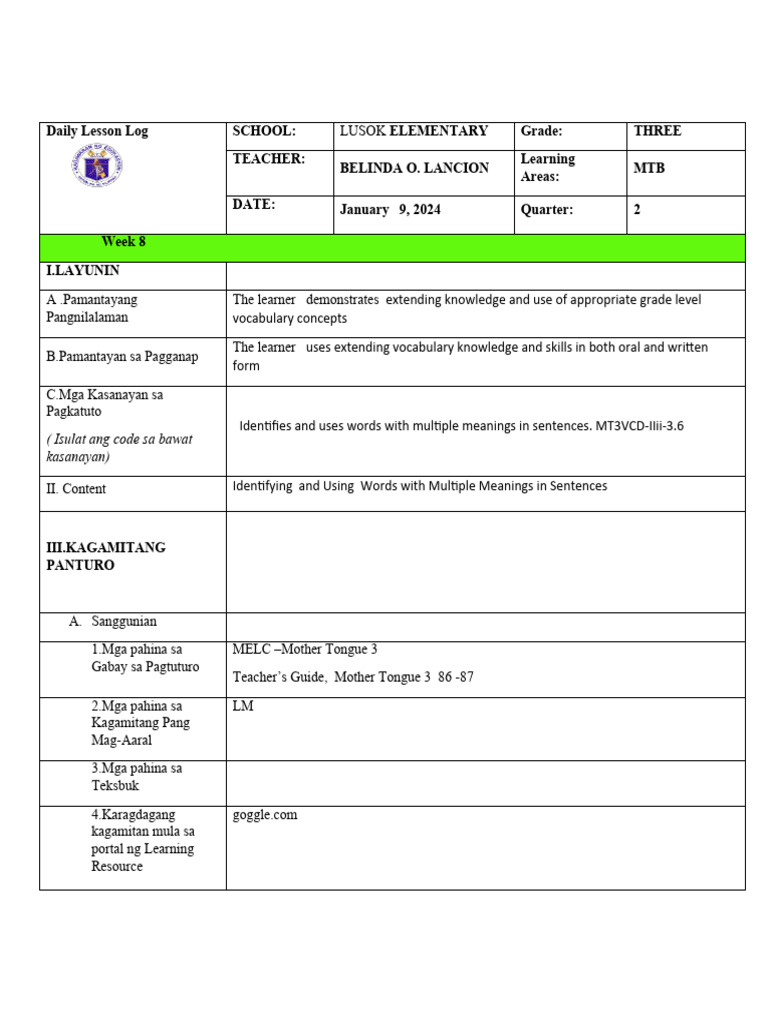 MTB Q2 Wek 8 Day 2 | PDF