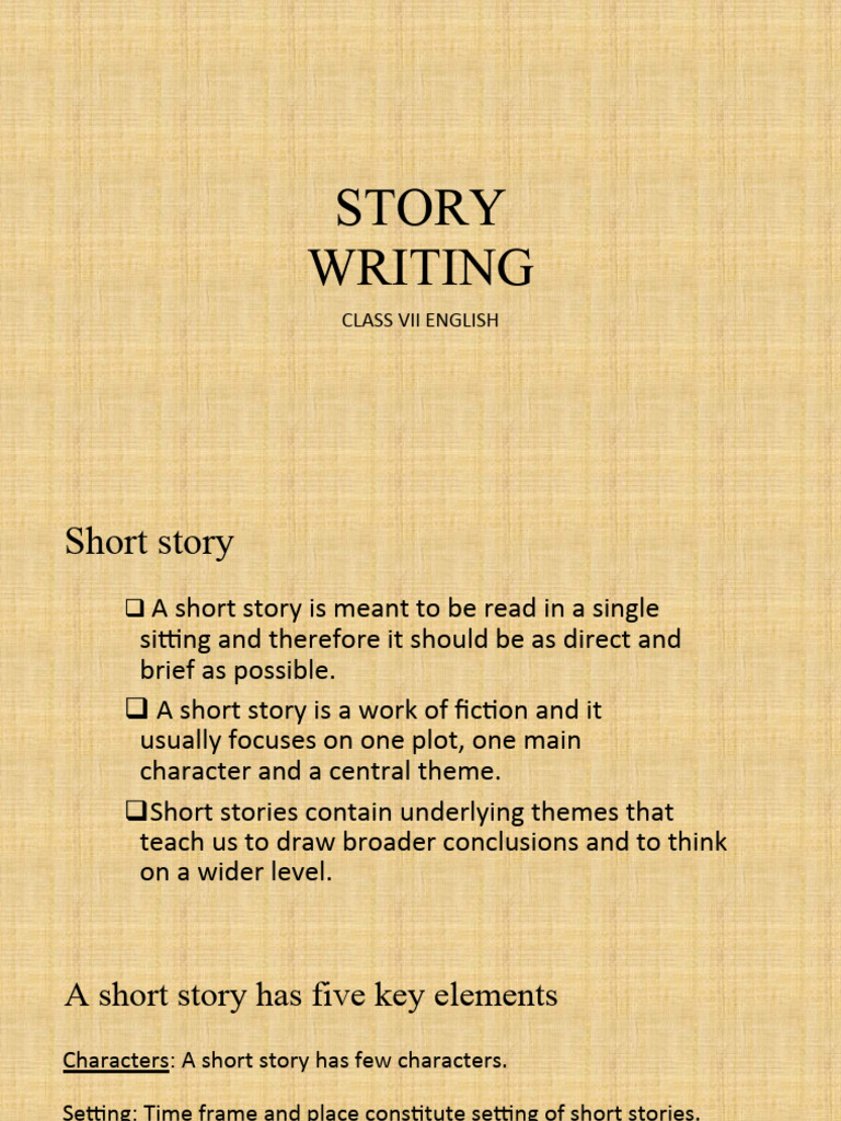 Short Story Writing Guide for Class 7 | PDF | General Fiction
