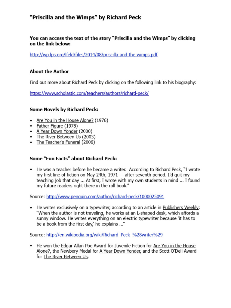 Priscilla and The Wimps | PDF | General Fiction