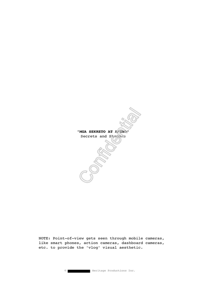 Secrets and Shadows Screenplay | PDF | Foreign Language Studies | Home & Garden