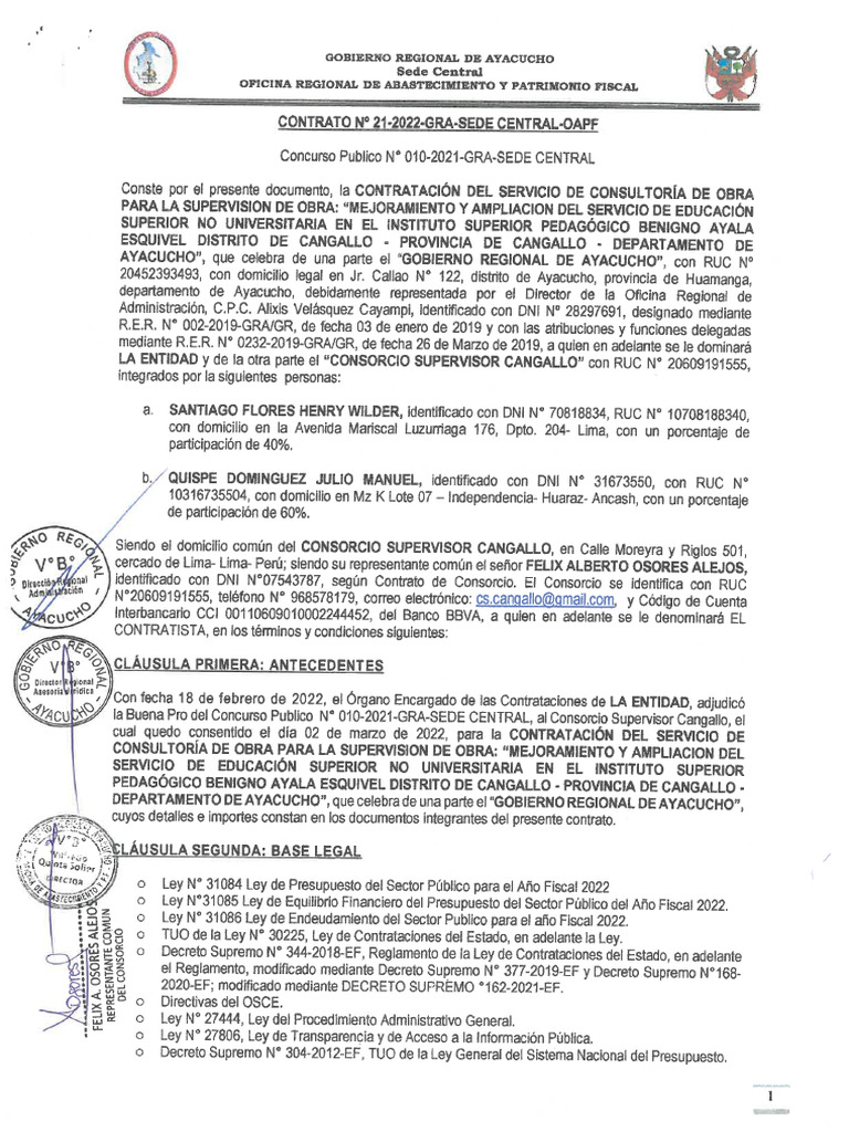 Contrato N°021-2022 | PDF